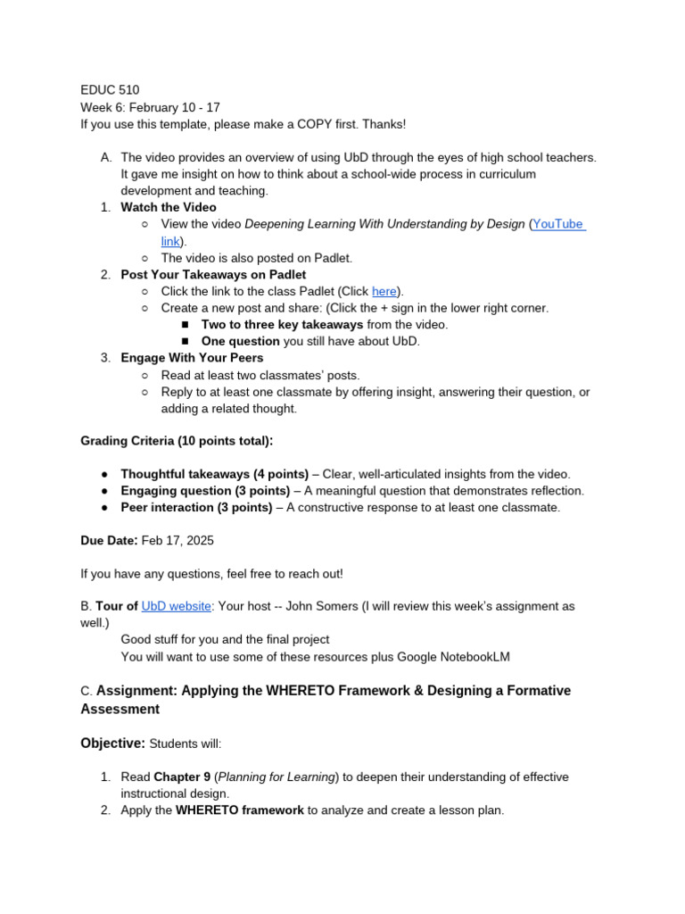 Deepening Learning With Understanding by Design (1) | PDF | Lesson Plan ...