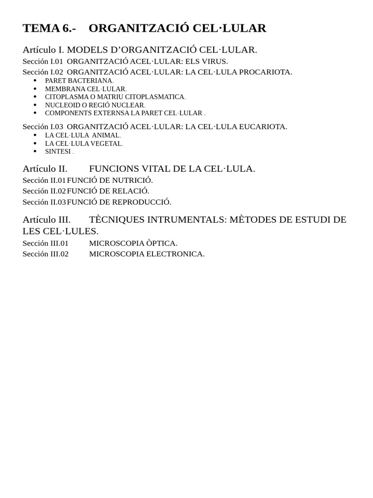 T.6 Organitizació Cel Lular | PDF