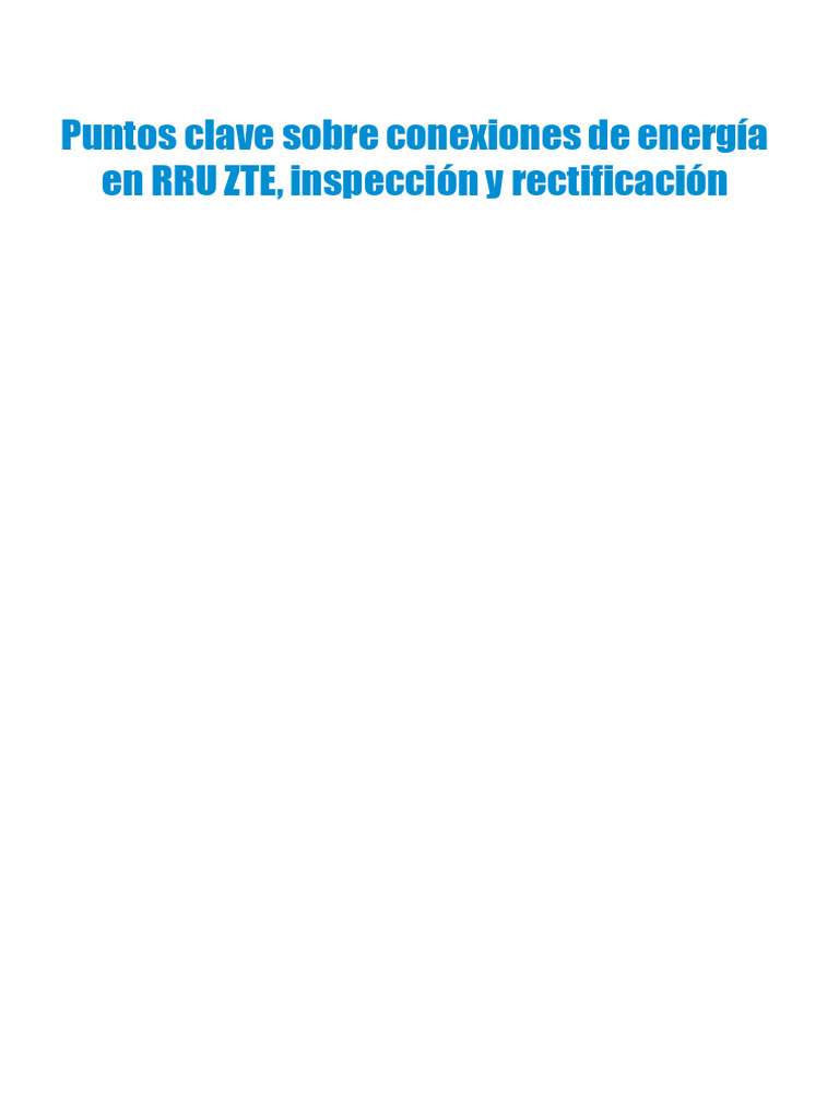 Highlights of RRU | PDF | Conector eléctrico | Electricidad