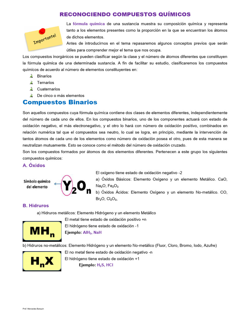Clasificación de Compuestos Químicos | PDF | Compuestos químicos | Química