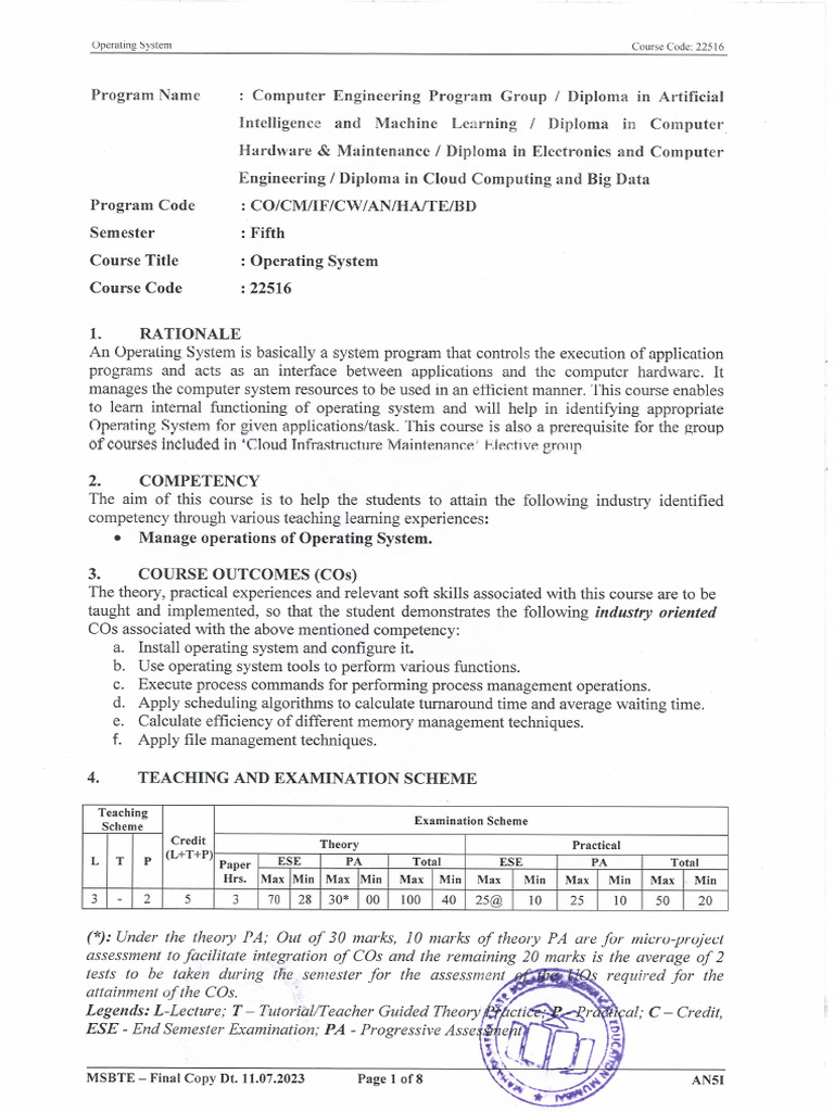 Operating System | PDF