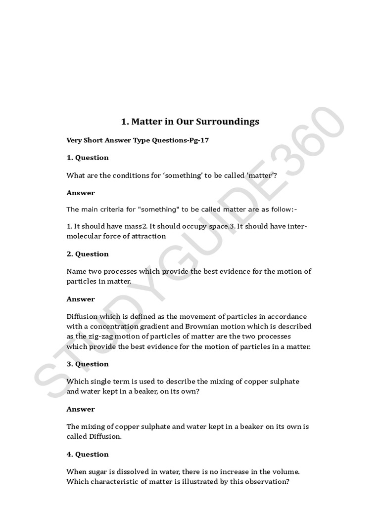 Class 9 Chemistry: Matter Overview | PDF | Gases | Liquids