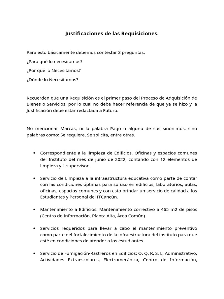 Justificacion de Requisiciones | PDF | Laboratorios
