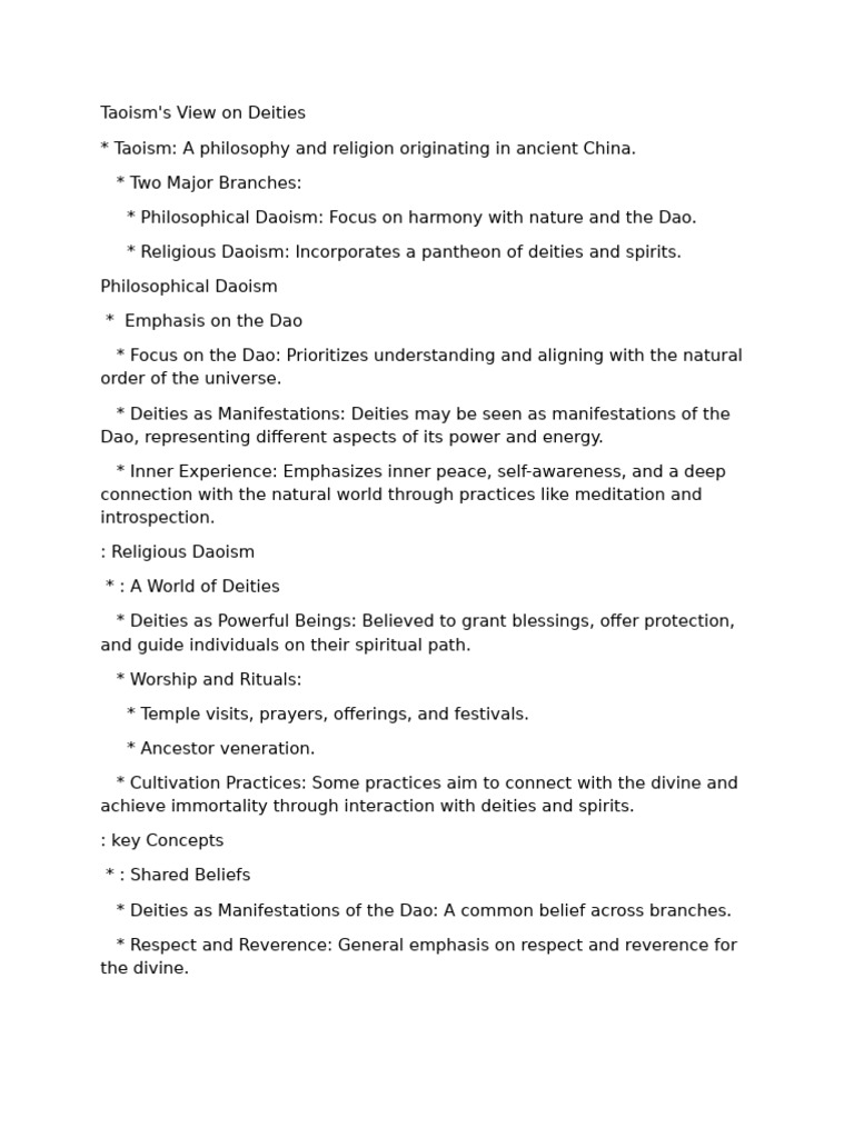 Taoism's Deities and Their Roles | PDF