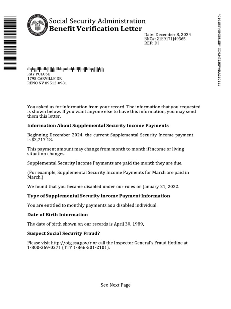 Award Letter | PDF