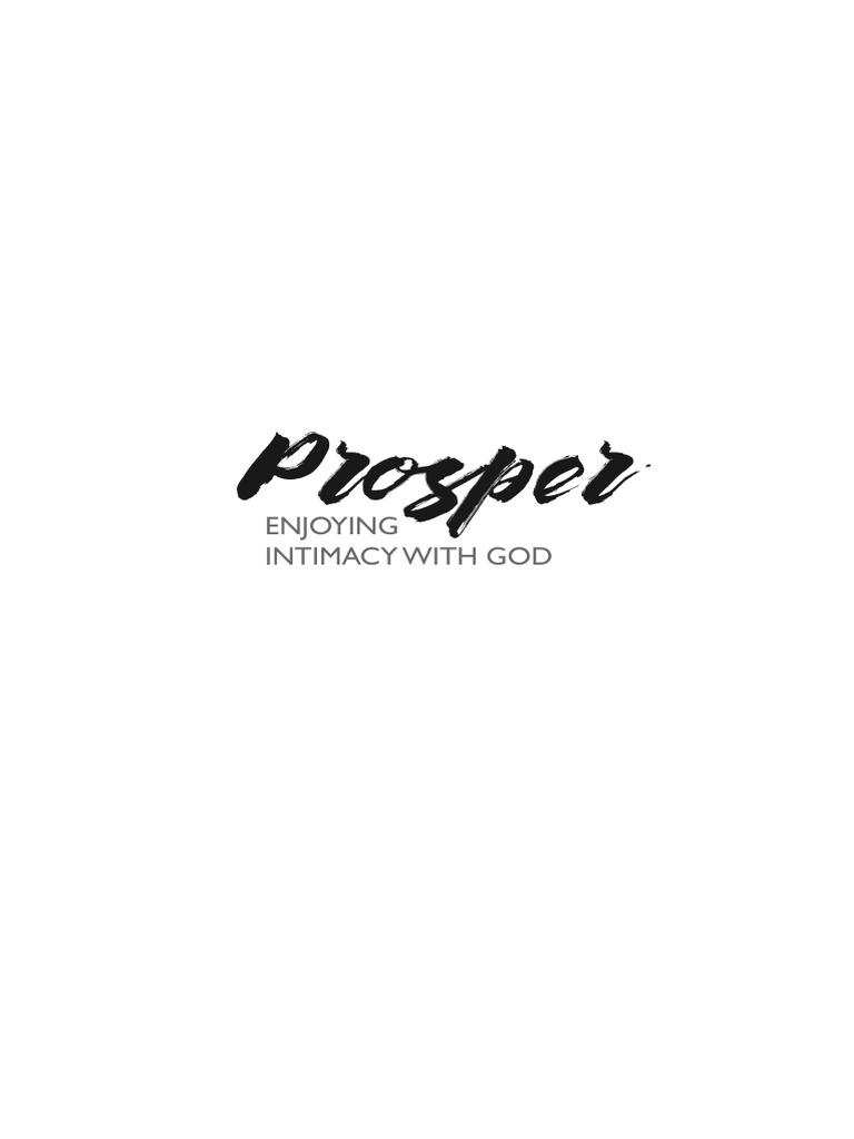 Rock Intl - PROSPER Enjoying Intimacy With God | PDF | Jesus | English ...