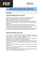 Programa Feria Del Libro 2025 | PDF