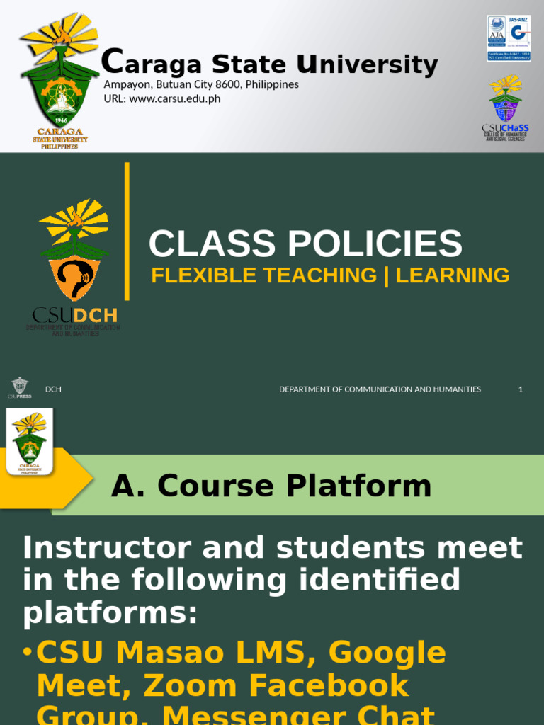 DCH Class Policies FLEX | PDF | Learning | Human Communication