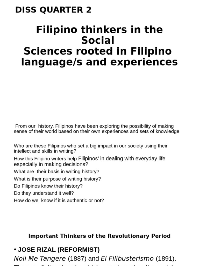 Filipino Thinkers | PDF