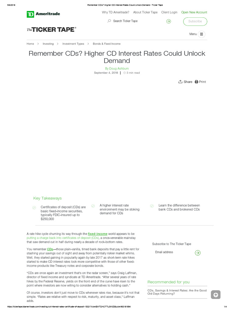 18-0904 Remember CDs - Higher CD Interest Rates Could Unlock Demand ...
