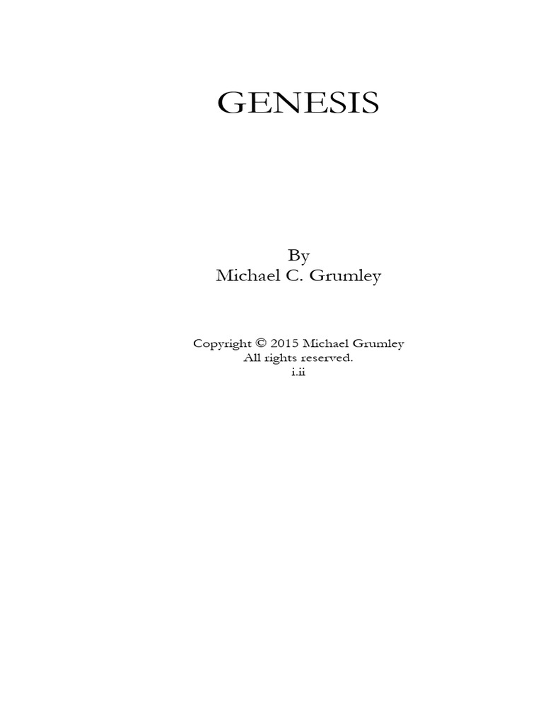 Genesis - Michael C. Grumley | PDF | Dolphin | Turtle