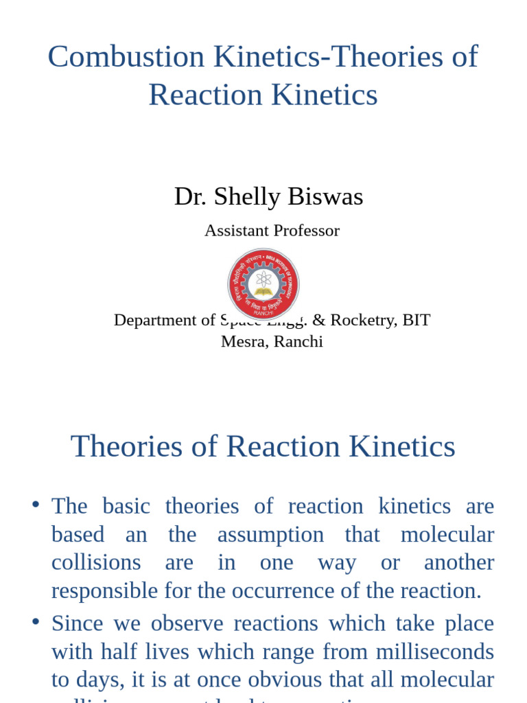 Combustion Kinetics Arrheniusequation | PDF | Chemical Kinetics ...