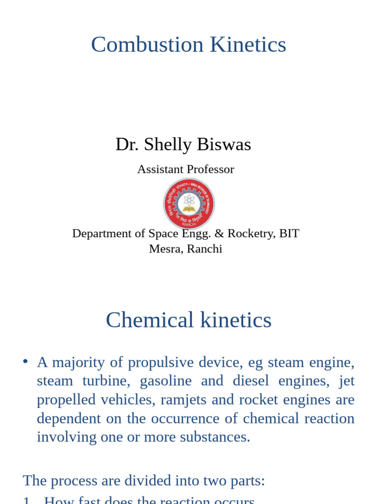 Combustion Kinetics Secondorder | PDF | Reaction Rate | Chemical Reactions