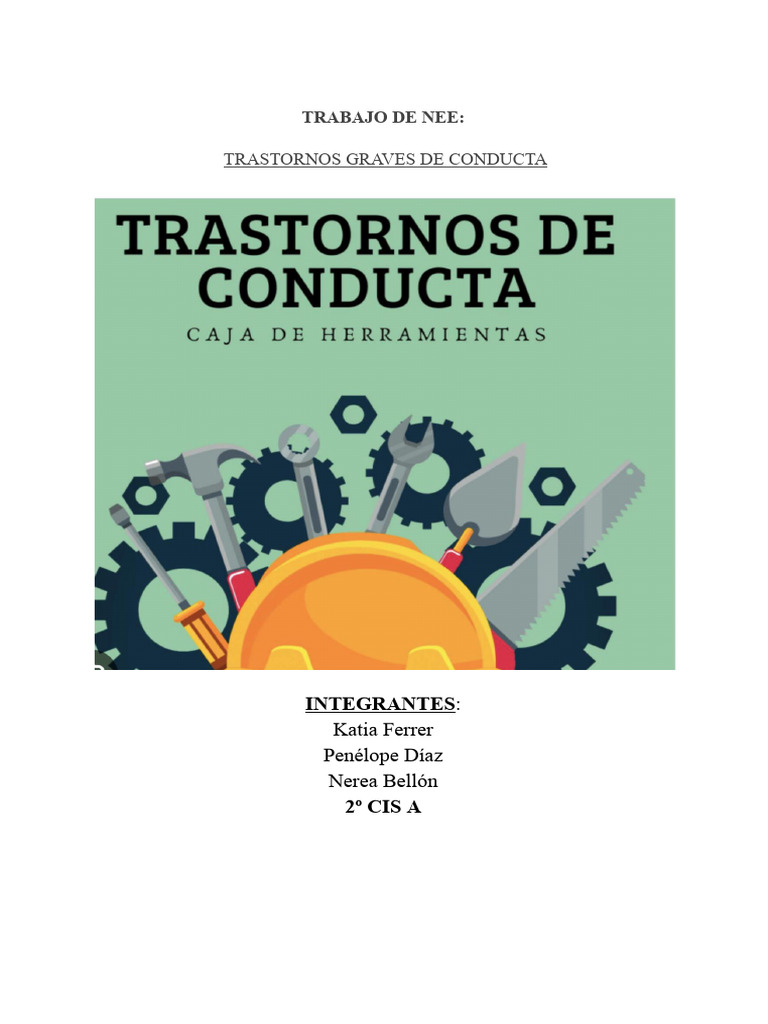 Trastornos Graves de Conducta | PDF | Trastorno límite de la personalidad | Las emociones