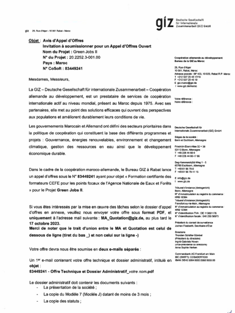 Dossier Dappel Doffres DAO | PDF