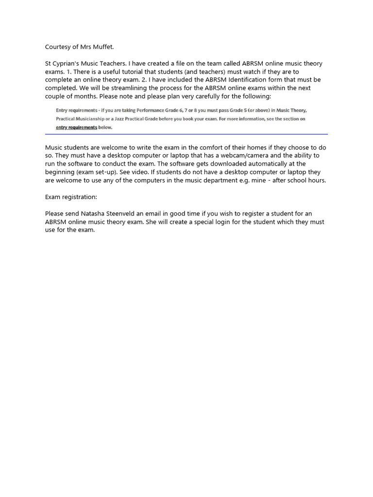 ABRSM Online Music Theory Exam Guide | PDF