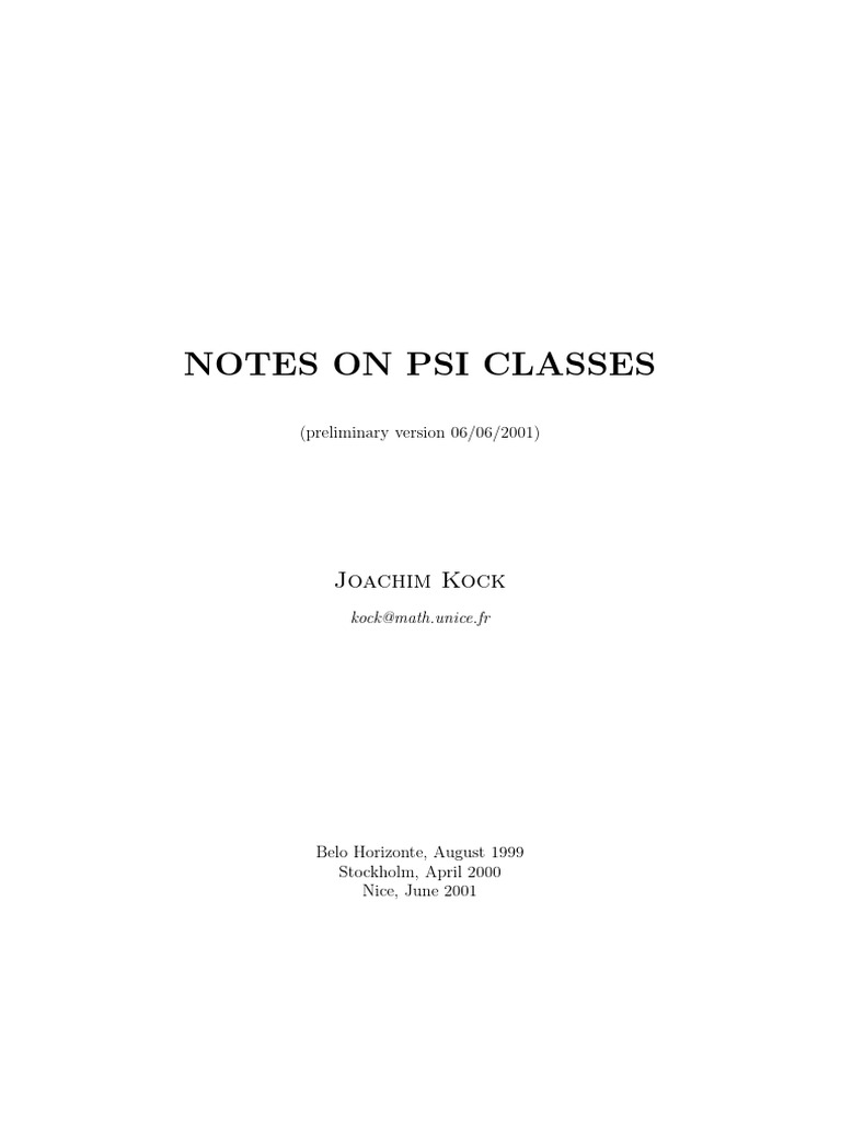 Psi Notes | PDF | Algebra | Functions And Mappings