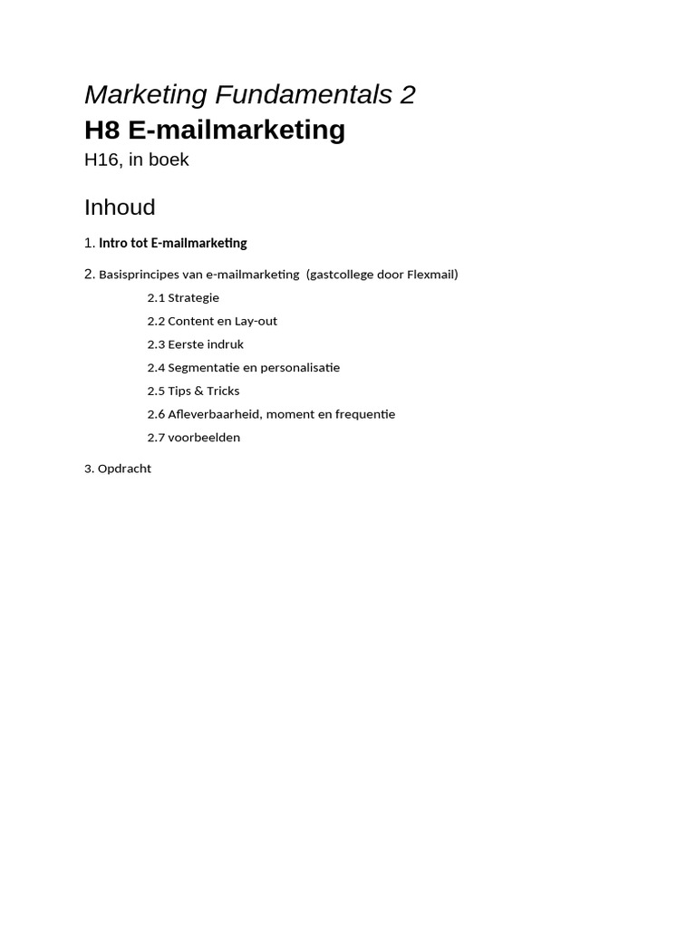 H8 E-Mailmarketing | PDF