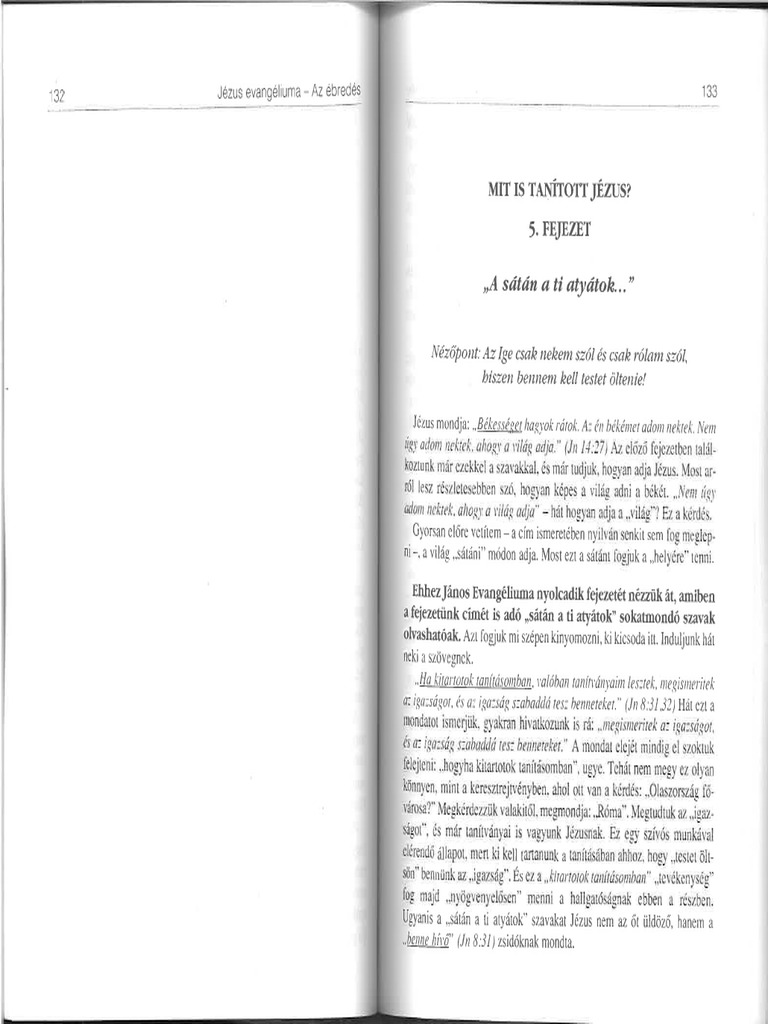 Jézus Evangéliuma 004 - Sátán A Ti Atyátok | PDF