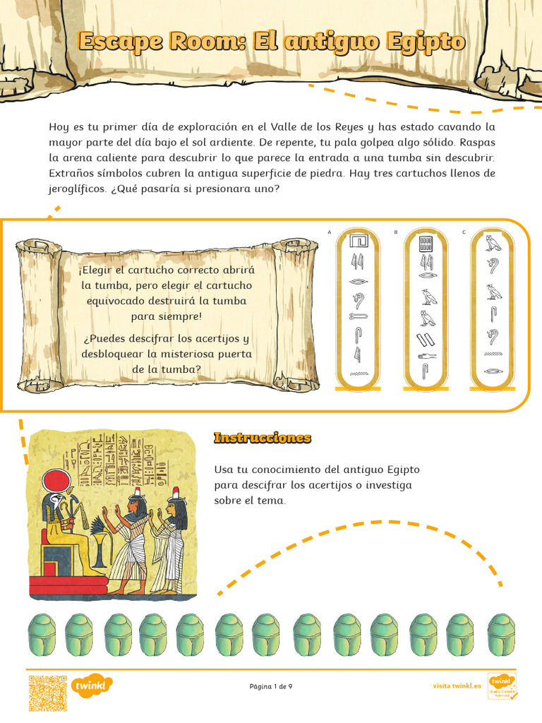 Escape Room El Antiguo Egipto | PDF | Cleopatra | Antiguo Egipto