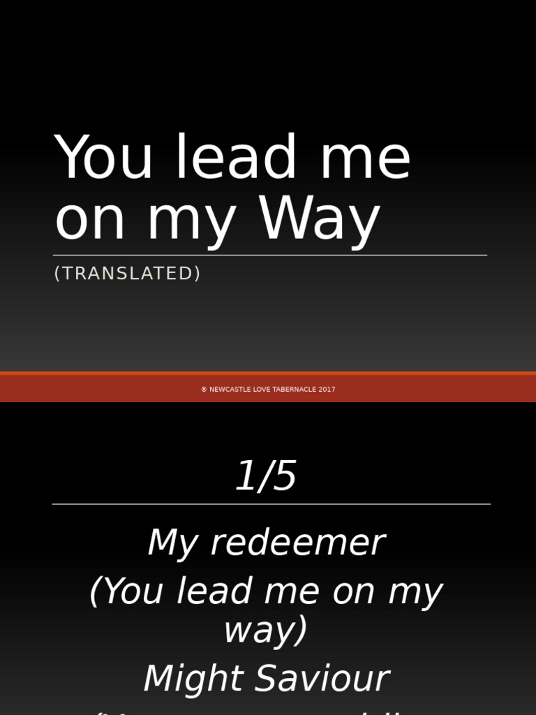You Lead Me On My Way | PDF