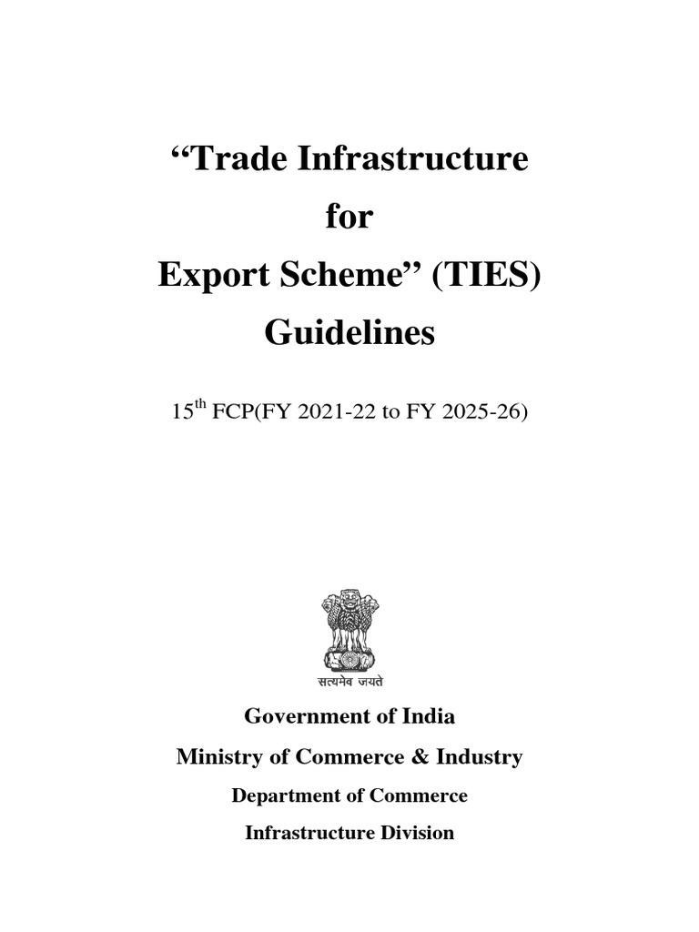TIES Revised Guidelines FY22 To FY26 | PDF | Infrastructure | Audit