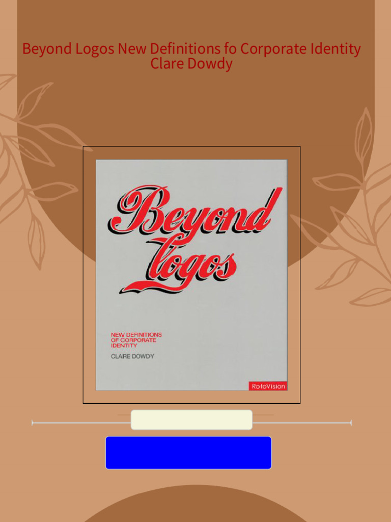 PDF Beyond Logos New Definitions Fo Corporate Identity Clare Dowdy ...