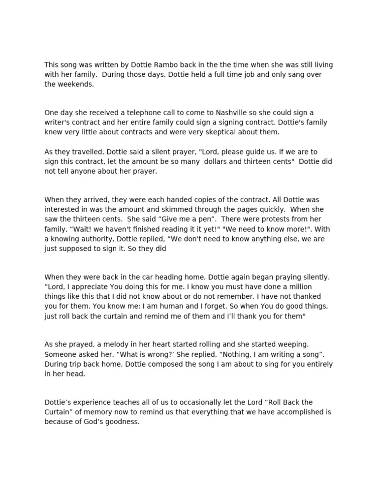 Dottie Rambo's Songwriting Miracle | PDF