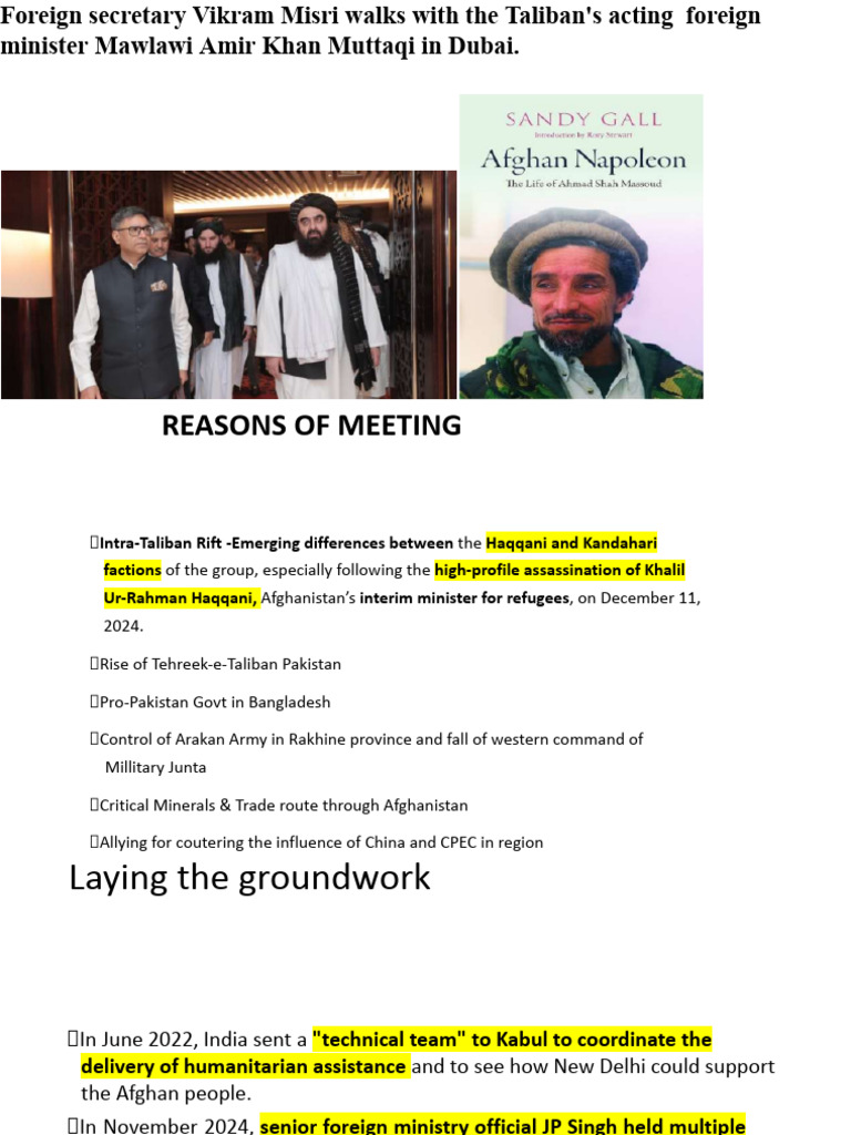 India Taliban Relations | PDF | Afghanistan | Democratic Republic Of ...