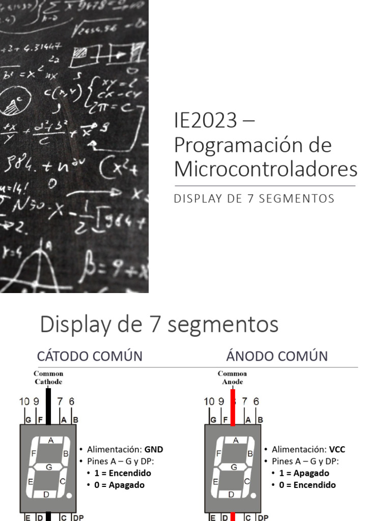IE2023 - Lec 4 Display de 7 Segmentos | PDF