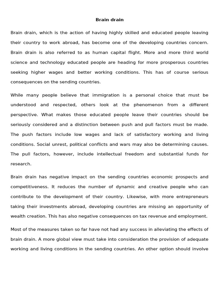 Brain Drain | PDF
