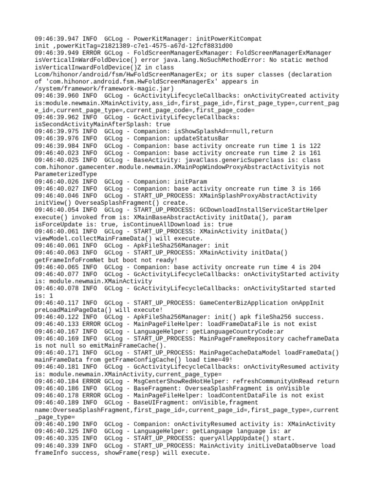 Android App Initialization Logs | PDF | Computer Networking | Software Development