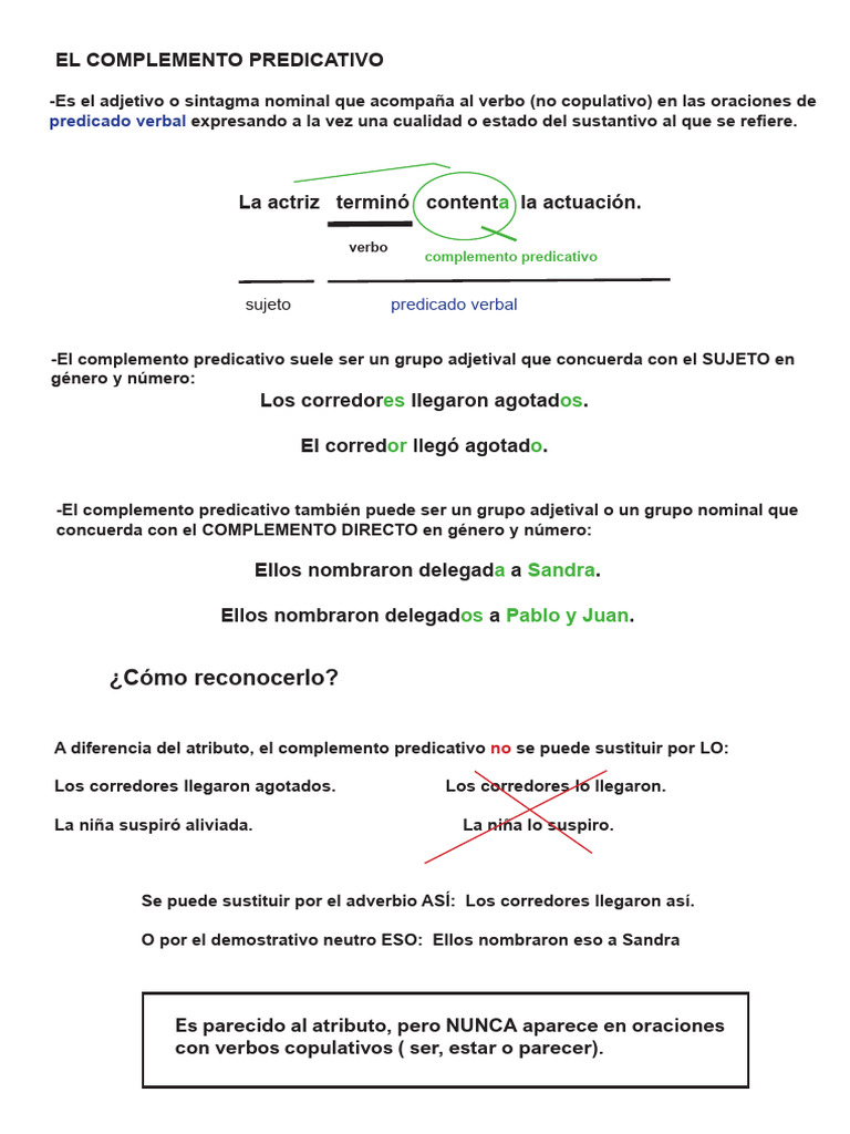 Complemento Predicativo: Guía SEO | PDF