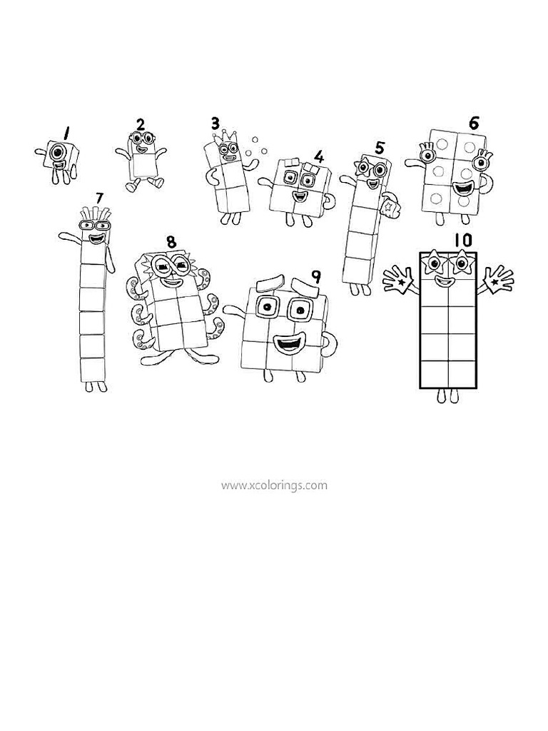 Numberblocks para Colorir | PDF