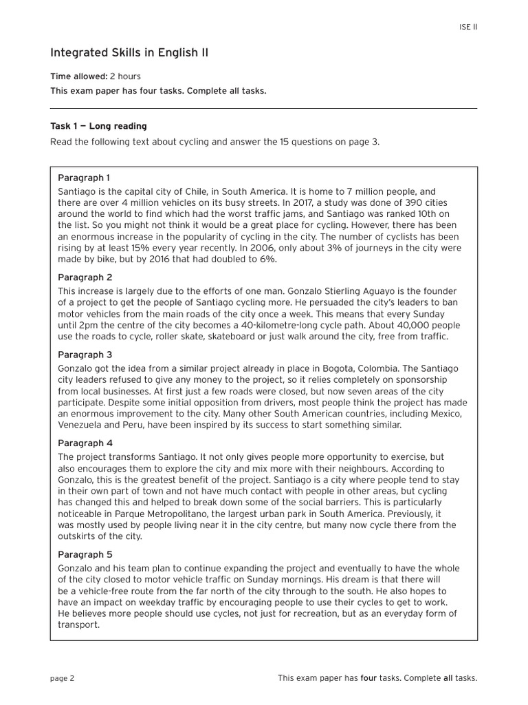 Santiago's Cycling Initiative Success | PDF