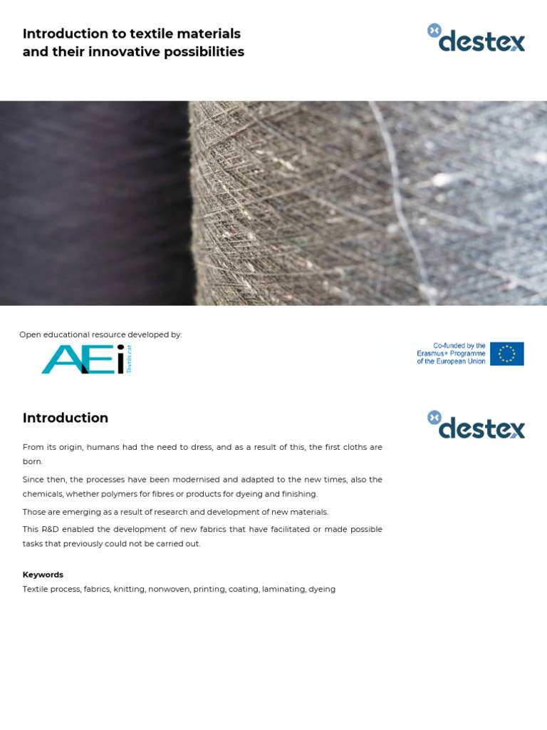 Introduction To Textile Materials AEI | PDF | Textiles | Yarn