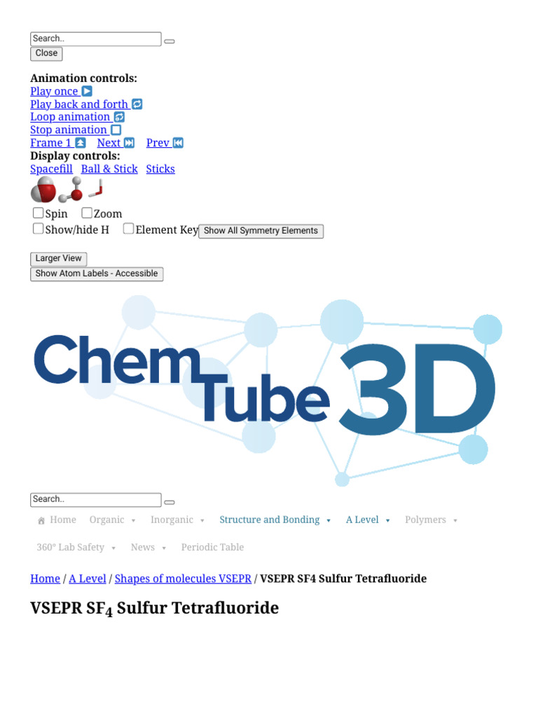 VSEPR SF4: Molecular Geometry Guide | PDF