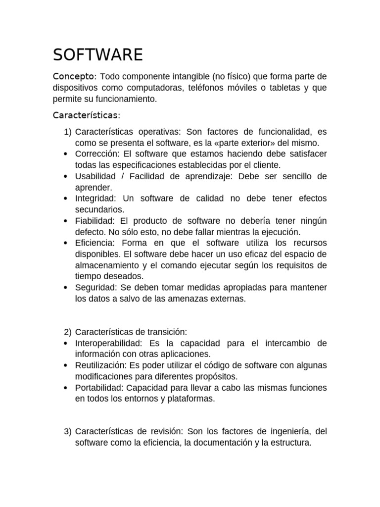 SOFTWARE1 | PDF | Sistema operativo | Software