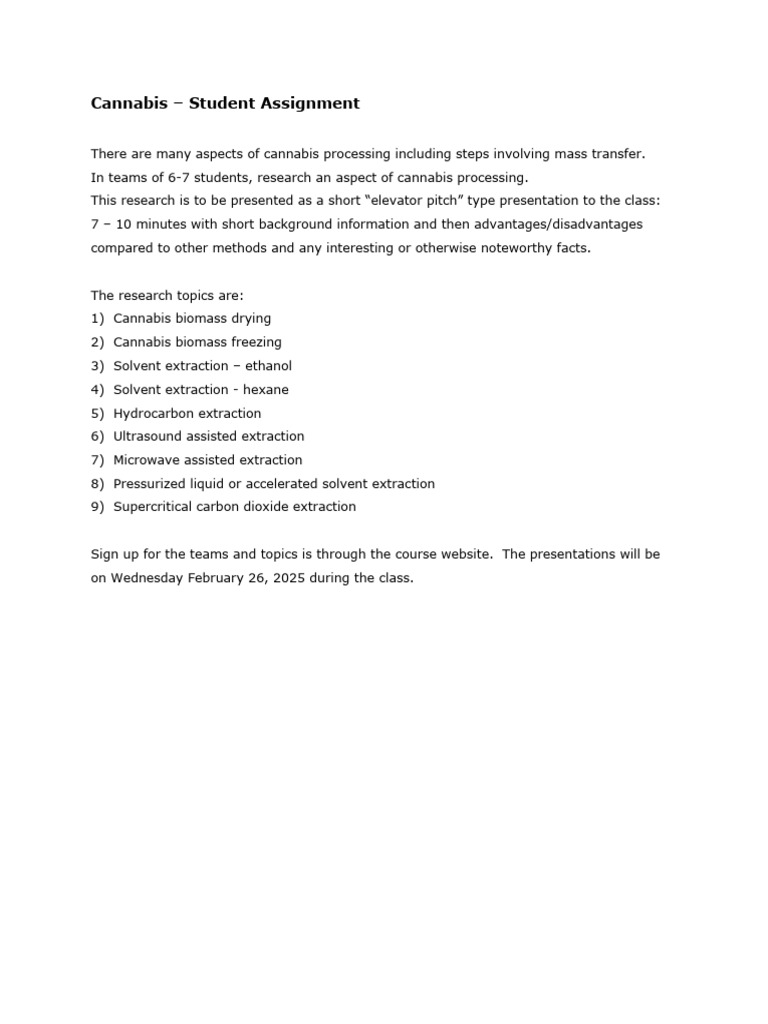 Cannabis Assignment | PDF