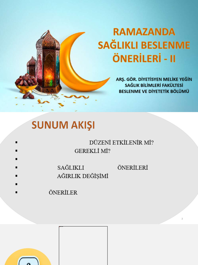 RAMAZANDA - SAGLIKLI - BESLENME - 1 Sunum | PDF