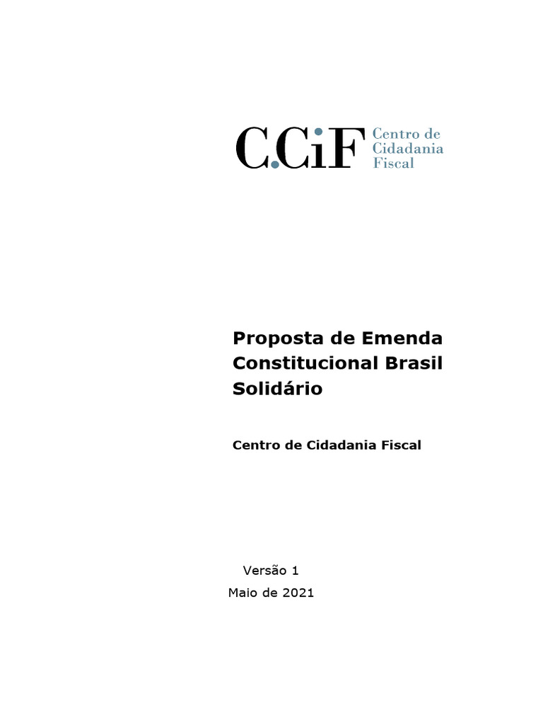 NT_PEC-Brasil-Solidario_vf | PDF | Impostos | Emenda Constitucional