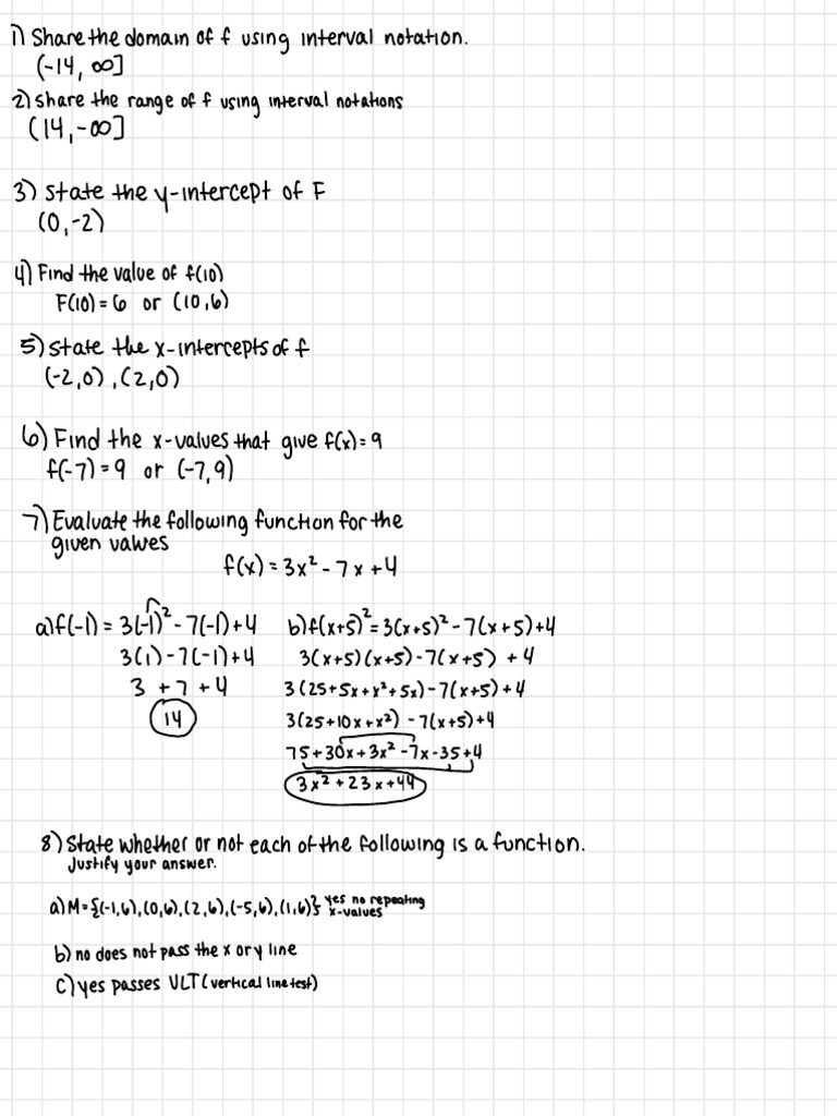 MAT 137 TEST 1 | PDF