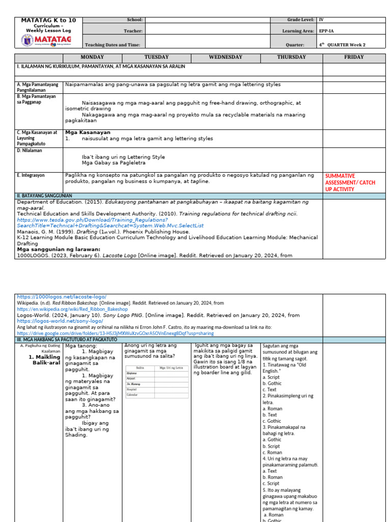 DLL - Epp Ia 4 - q4 w2 | PDF