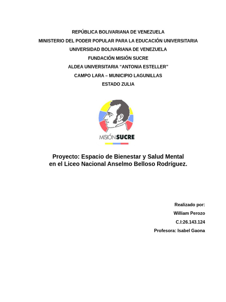 Proyecto William Perozo | PDF | Las emociones | Estrés (biología)