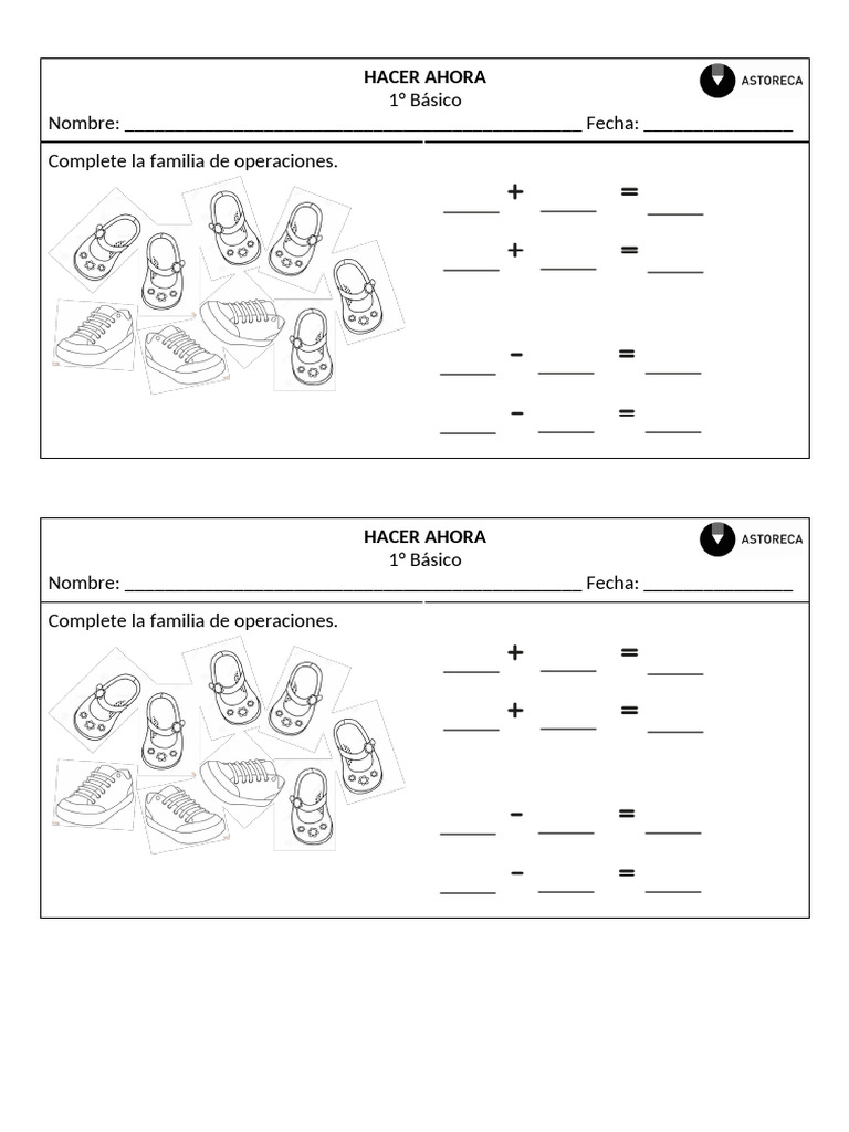 Eje Operaciones - Completar Familia de Operaciones A Partir de Una ...