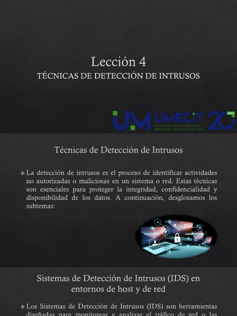 Leccion 3 Tecnicas de Deteccion de Instrusos | PDF