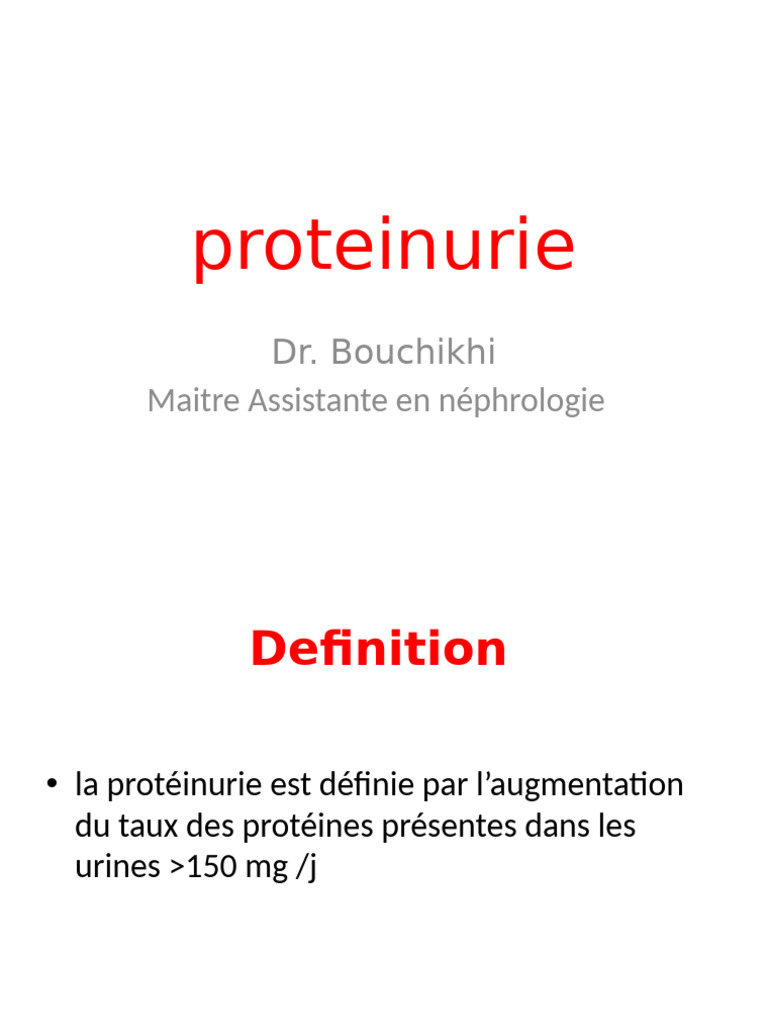 Comprendre la protéinurie et son diagnostic | PDF | Appareil urinaire ...