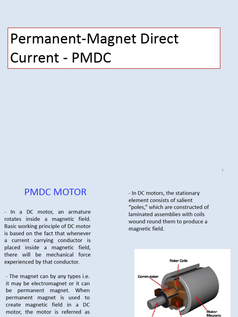 PMDC | PDF | Electric Motor | Magnetism
