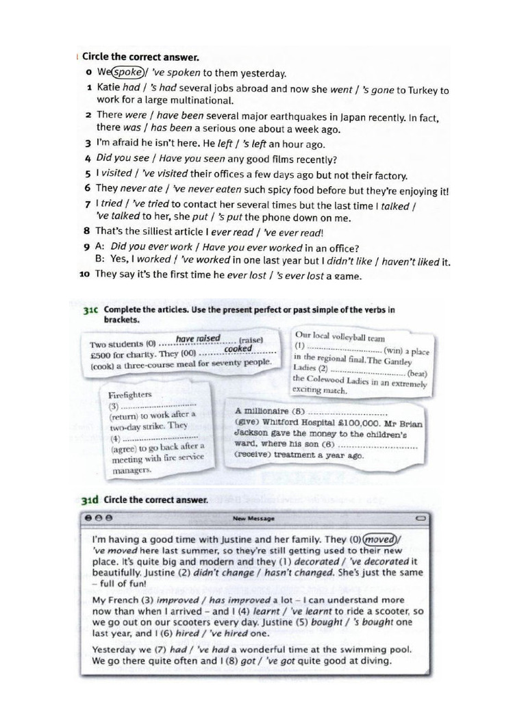 Activities-1st year-PPS and Past Simple Guada | PDF