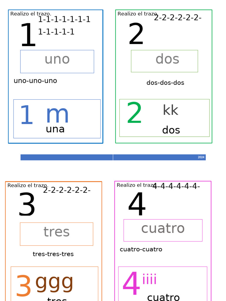 Números del 1 al 10 en Cursiva | PDF